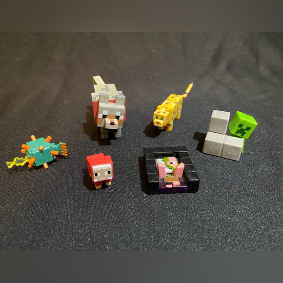 Minecraft | Toys | Minecraft Lot Of 6 Mini Figures Nether Portal Zombie ...